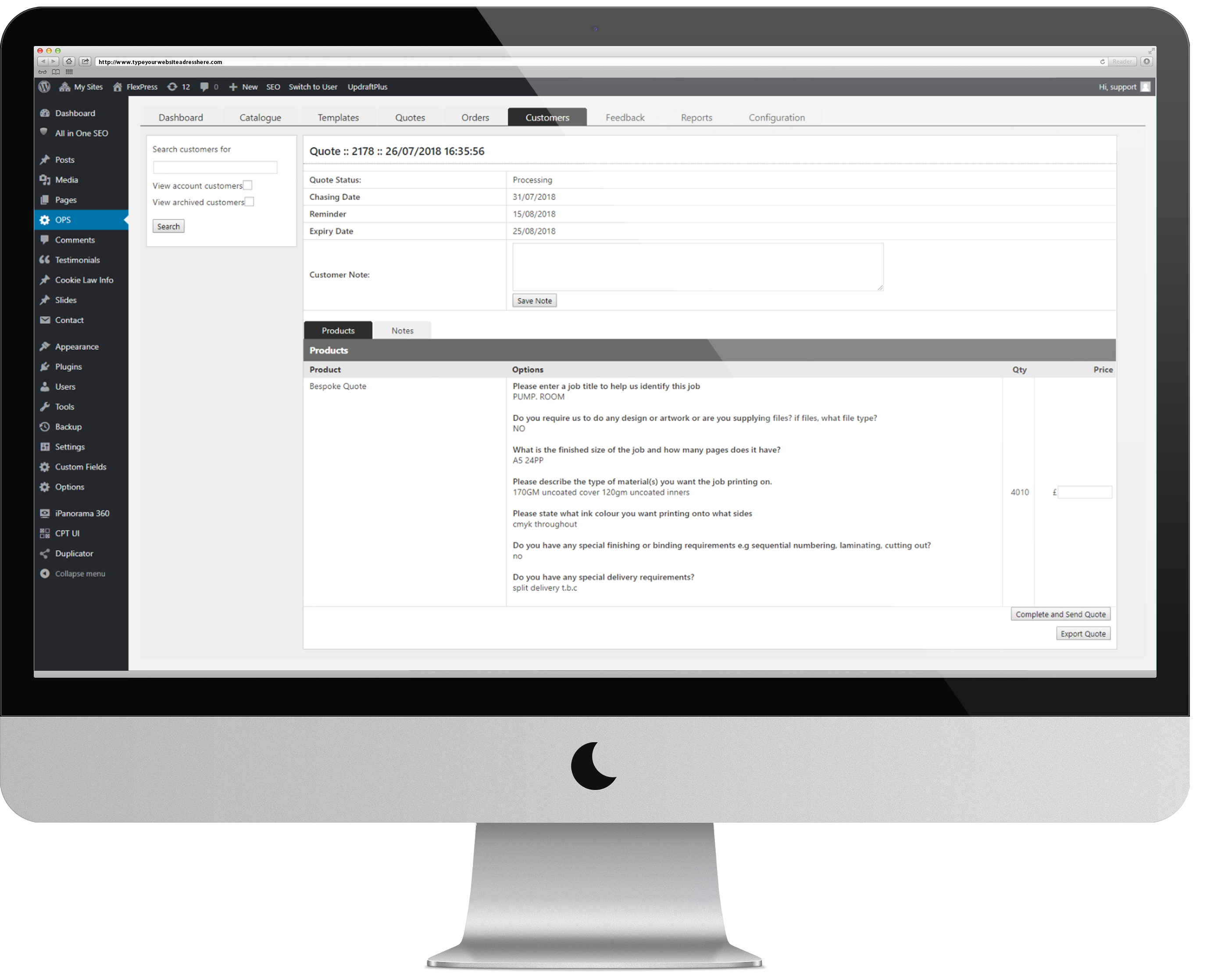 Web to Print Solution Modules | Flex4 OPS