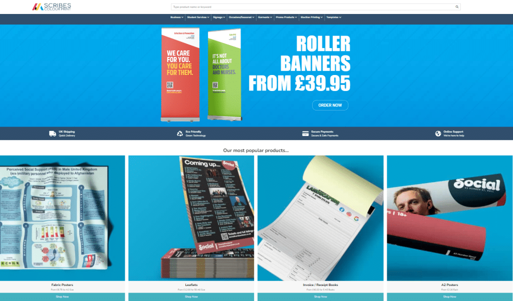 Scribes Colour Print Web To Print Case Study from OPS